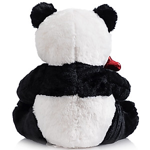 HollyHOME I Love You Panda Stuffed Animal Plush Panda with Red Hearts and Bow Sweet Plush Toy for Valentine's Day 20 inch