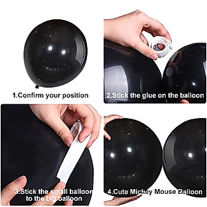 KBZVNAF Rose Gold Black Balloons Garland Kit - 120 Pack Black White Metallic Gold and Rose Gold Confetti Latex Balloons Garland for Wedding Birthday Bridal Shower Anniversary Party Decorations