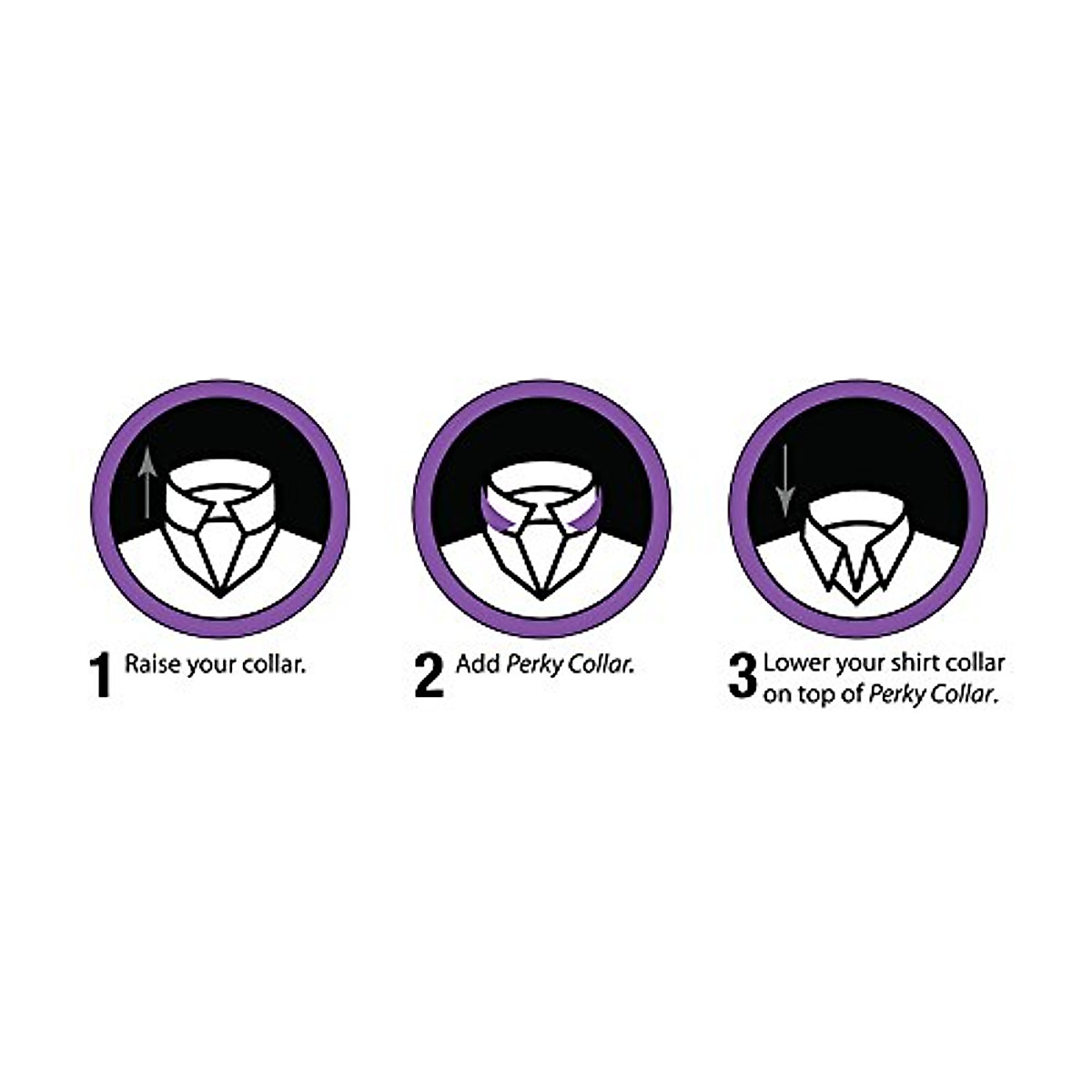 Perky Collar Shirt Collar Support System - Works Great With Collar Stays - For Men And Women Dress Shirts