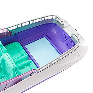 Barbie Mermaid Power Dolls & Toy Boat Playset, "Malibu" & "Brooklyn" in 18-in Floating Boat with See-Through Bottom & Accessories