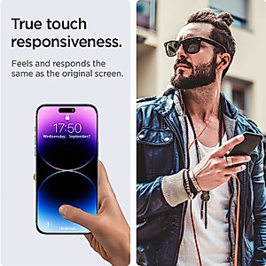 HAYZON [3+3 Pack] iPhone 14 Pro (ONLY) Screen Protector with Camera Lens Protector, Sensor Protection, Dynamic Island Compatible, Case Friendly Tempered Glass Film[9H Hardness] - 6.1 inch