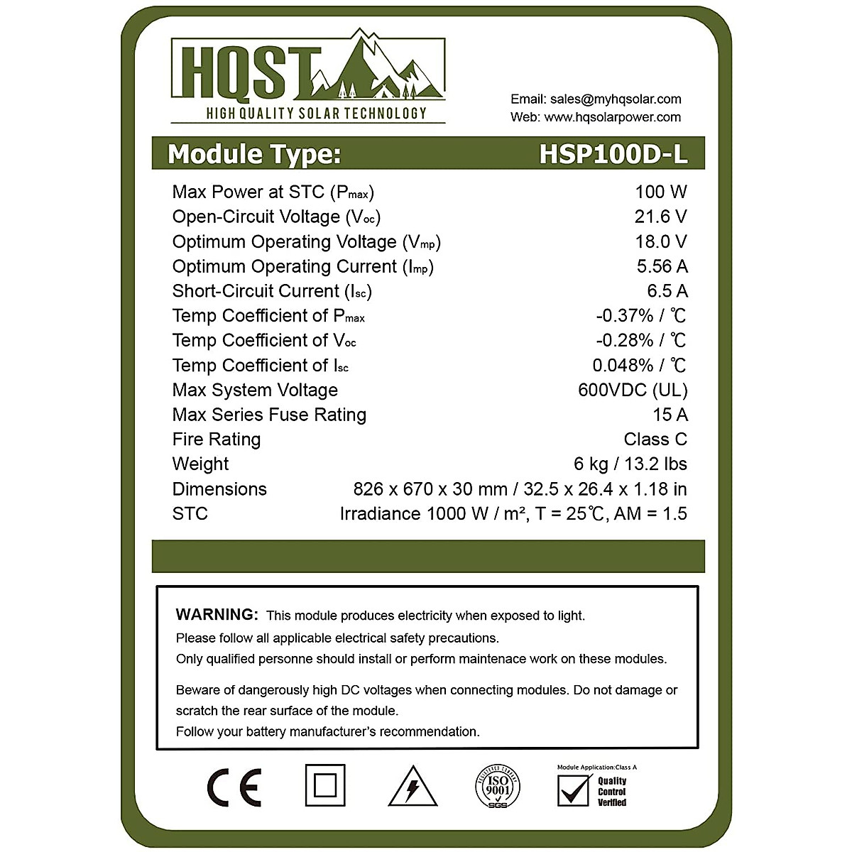 HQST 100W Solar Panel Kit, 100 Watt Monocrystalline Solar Panel + 30A PWM Charge Controller + Mounting Z Brackets + 20FT 12AWG Cable + 8Ft 10AWG Tray Cable for RV Marine Boat Off Grid System