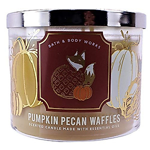 White Barn Bath and Body Works Pumpkin Pecan Waffles 3 Wick Scented Candle 14.5 Ounce