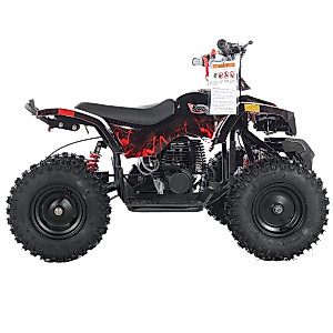 X-PRO Bolt 40cc ATV 4 Wheelers 40cc ATV Quads Quad (Red Lightning)