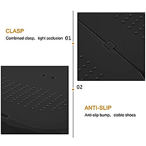 ACPOP 6-Tier Free-Standing Shoe Rack, Adjustable Shoe Shelf, Space Saving Shoes Storage Organizer Stand for Entryway, Hallway, Closet, Black