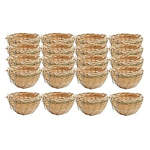 ＫＬＫＣＭＳ 20pcs Woven Bird Breeding Nest Bed Birdhouse Hook Included for Finch