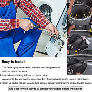 DC97-07618A Drum Felt Seal Gasket Kit Replacement AP4453798, EAP4218879, 3998155, PD00025731, PS4218879, DV42H5200EW DV42H5000EW DV45K6500EV DV48H7400EW Compatible with Samsung Dryer