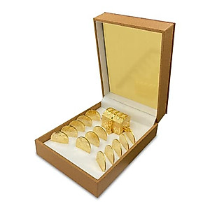 Customizable Wedding Unity Coins 24K Gold Plated with Case, Treasure Box, Arras Matrimoniales (Virgen)