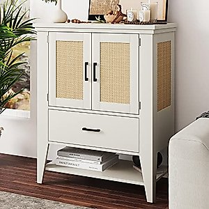 Amyove Buffet Storage Cabinet, Off White