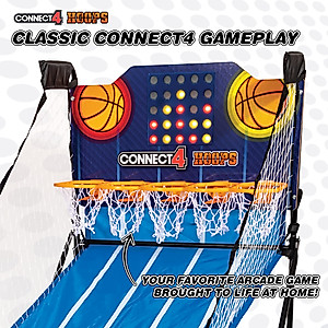 EastPoint Sports Connect 4 Hoops Indoor Basketball Arcade Game for Home, Rec Room or Man Cave - Fun for Adults, Kids & Family