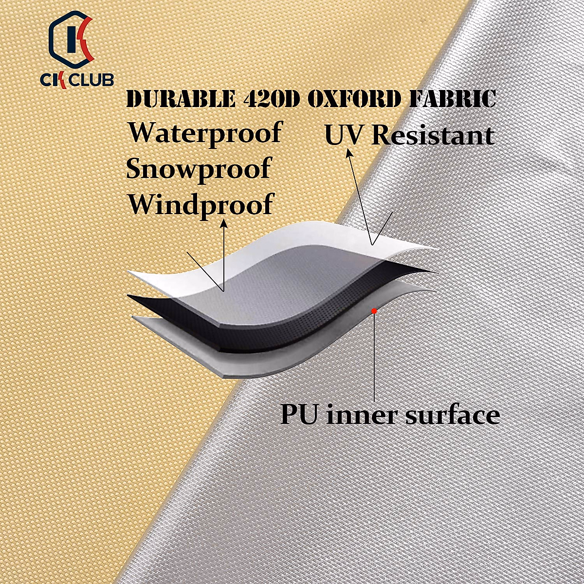 Patio Furniture Sectional Set Covers Large Water Resistant Outdoor Furniture Set Covers Loveseat Covers Beige 112" L x 98" W x 28" H