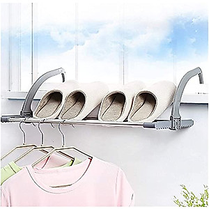 ZyHMW Clothes Airer Radiator Folding Airer Radiator Towel Holder Clothes Dryer Drying Rack Rail Install Onany Radiator in Any Room，Folding Airer (Color : Gray) (Color : Gray)