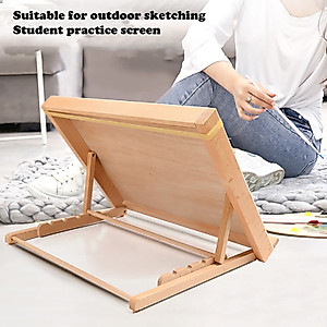 Desktop Drawing Sketching Easel, A3 Desk Easel, Drawing Board, 4-Position Adjustable Table Easel Painting Board for Artists, Children, Beginners