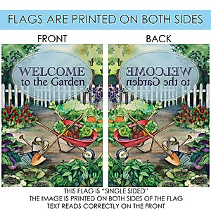 Toland Home Garden 111166 Welcome Garden Flower Flag 12x18 Inch Double Sided Flower Garden Flag for Outdoor House Welcome Flag Yard Decoration