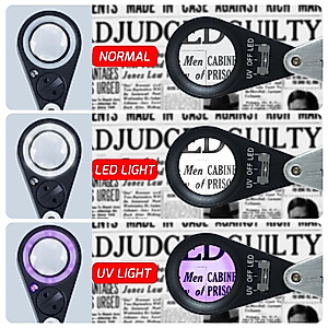 10 x 21mm Mini Folding Illuminated Loupe Jewelry Magnifier Pocket with LED Light, for Gems Jewelry Jewelers Eye Rocks Stamps Coins Watches Hobbies Antiques Gems
