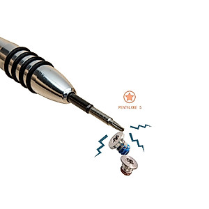 shinedisk 2 Sets Replacement Screws with Screwdriver for MacBook Pro 13 or 15 inch Retina Display A1398 A1425 A1502 2012 to 2015, Bottom Case Cover P5 Pentalobe Repair Tool Kit Laptop PC