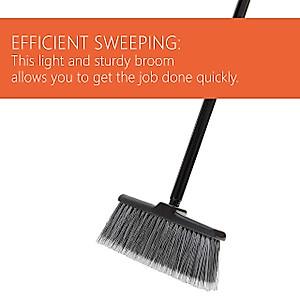 Fuller Brush Kitchen Broom - Long Handle with Wide Sweeper Broom - Helps Clean Hard-to-Reach Areas Perfect for Small Particles, Crumbs, Sand, Dust and More Ideal for Home Use