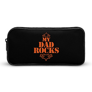 My Dad Rocks Pencil Case Pencil Pouch Coin Pouch Cosmetic Bag Office Stationery Organizer
