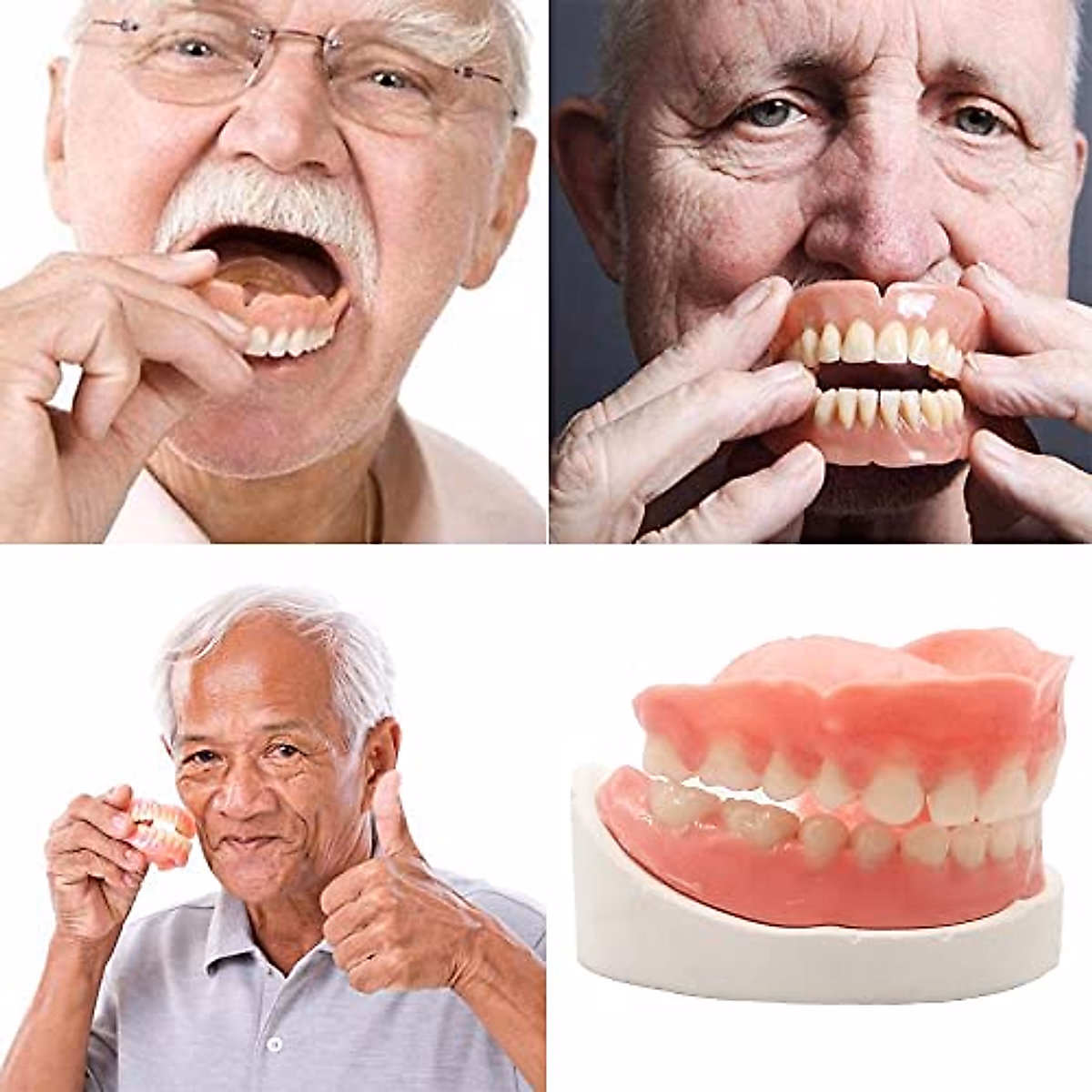 Healthyare Denture Do it Yourself Full Set of Top and Bottom Fake Teeth for Improve Smile