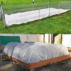 Garden Hoops Kit with Plant Covers Freeze Protection, Greenhouse Hoops Garden Cover for Raised Beds
