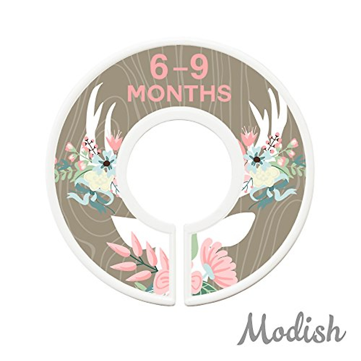 Modish Labels Baby Clothes Size Dividers, Baby Closet Organizers, Size Dividers, Baby Closet Organizers, Closet Dividers, Clothes Organizer, Girl, Woodland, Deer, Boho, Floral Antlers, Flowers (Baby)