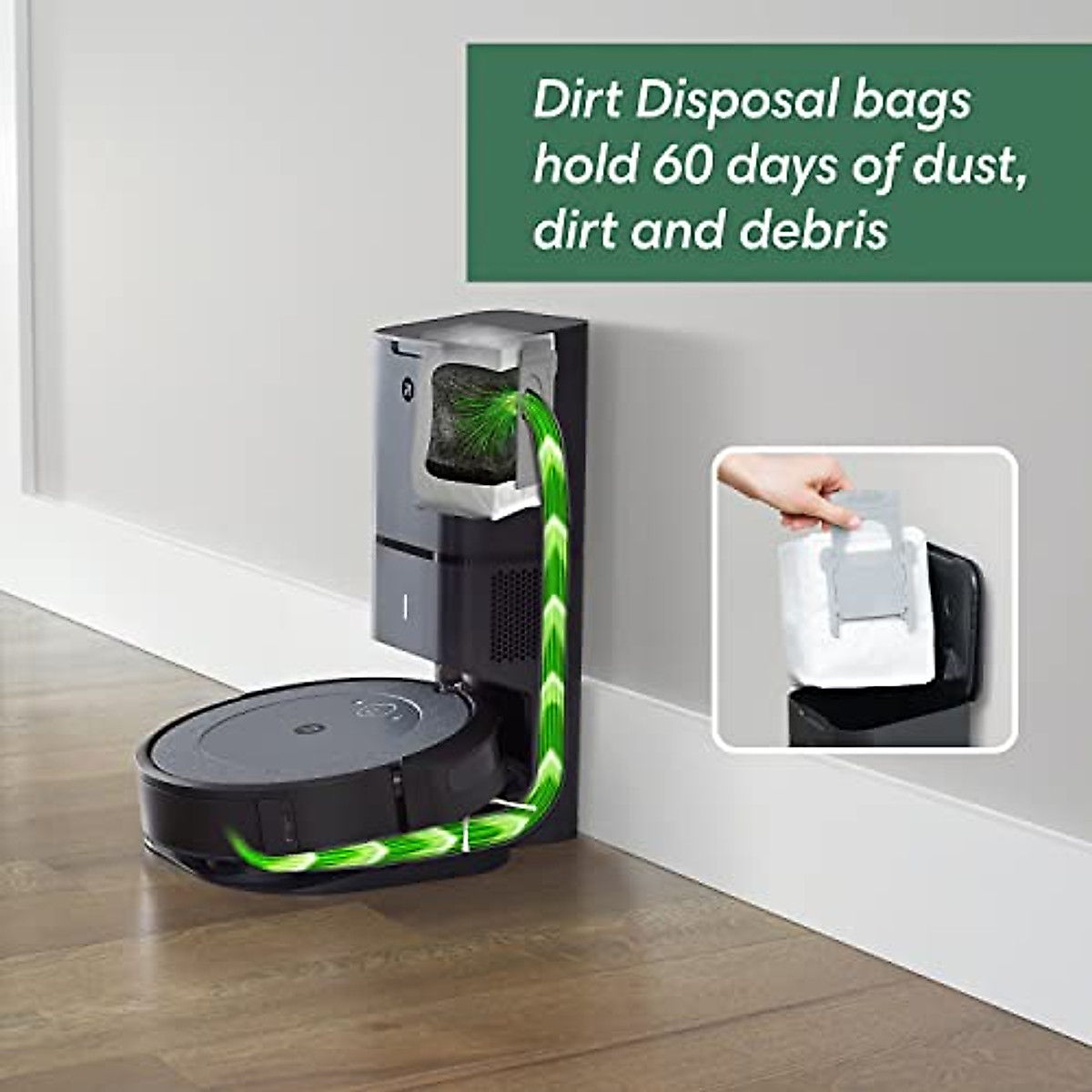 iRobot Roomba i3+ EVO (3550) Self-Emptying Robot Vacuum – Now Clean By Room With Smart Mapping, Empties Itself For Up To 60 Days, Works With Alexa, Ideal For Pet Hair, Carpets​