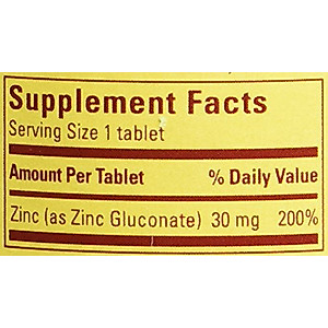 Nature Made Zinc Tabs - 30 mg - 100 ct