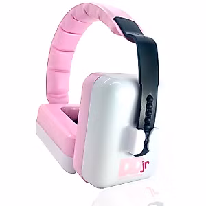 DECIBEL DEFENSE Junior Kids Ear Protection 28dB NRR Noise Reduction Hearing Protection Earmuffs for Infants Babies & Toddlers, Pink, Regular