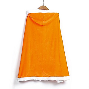 HAPPIShare Christmas Cloak Red Velvet Mrs Santa Hooded Cape Xmas Santa Claus Robe Party Costume Cappa Cloak Cape for Child