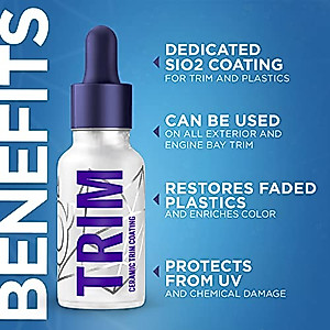 GYEON Quartz Q2 Trim 30 ml - Advanced Ceramic Coating for Plastics - Restores and Protects Trim - Enhances Color - UV Protection - Self Cleaning - Long Lasting - Hydrophobic