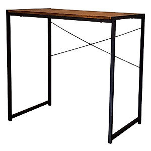 eHemco Multifunctional Rectangular Desk with Coffee Top and Black Legs