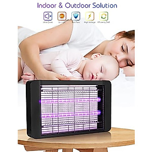 DJROLL Bug Zapper for Outdoor and Indoor, Effective 4200V Electric Mosquito Zappers Killer Insect Killer, Waterproof Outdoor Insect Fly Pest Attractant Trap for Backyard, Home, Patio, Office