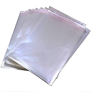 200 Pcs 12" x 15" Self Seal Clear Cello Cellophane Bags Resealable Plastic Apparel Bags Perfect for Packaging Clothing, T-Shirt, Brochure, Prints, Handicraft Gift