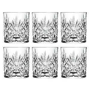 Barski Tumbler Glass - Double Old Fashioned - Set of 6 - Glasses - Designed DOF Crystal Glass Tumblers - For Whiskey - Bourbon - Water - Beverage - Drinking Glasses - 10.5 oz. - Made in Europe