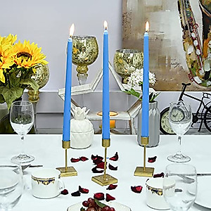 Zest Candle 12-Piece Taper Candles, 12-Inch, Light Blue