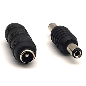 Traovien 5.5mm X 2.1mm DC Power Adapter, (2 Pairs) DC Power 5.5mm x 2.1mm Female to Female Coupler, Male to Male Coupler LED/CCTV Camera