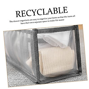 Cabilock 3pcs Grid Underwear Wardrobe Desk Top Organizer Shelf Closet Drawers for Clothes Foldable Storage Bin Bedroom Organization and Storage Drawer Clothing Closet Shelves Small Sock Box