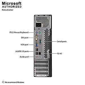 Lenovo ThinkCentre M71E SFF Business Desktop Computer PC, Intel Quad Core i5-2400 up to 3.4GHz, 16G DDR3, 1T, DVDRW, WiFi, BT, DVI, VGA, Windows 10 Pro 64 Bit-Language English/Spanish/French(Renewed)