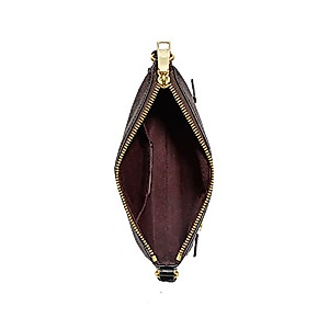 COACH Women's Mini Rowan File Shoulder Crossbody Bag (Signature Canvas - Brown/Black)