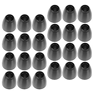 GLEAVI 24pcs Black Auscultation Earplugs Silicone Replacement Ear Tips Ear Tips for Replaceable Silicone Earbuds Ear Tips Supplies Ear Plug
