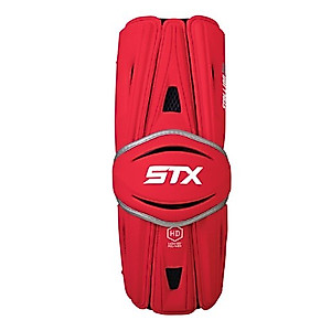STX Lacrosse Stallion HD Arm Guards, Red, Medium