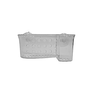 TG,LLC Treasure Gurus Clear Suction Cup Shower Caddy Shelf Wall Mount Bathroom Organizer Soap Holder Bath Storage Rack