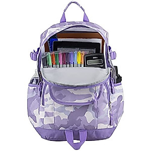 Eastsport Multi-Purpose Millennial Tech Backpack - Purple Camo
