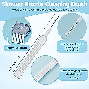 Hushee 100 Pieces Shower Head Cleaning Brush Shower Head Cleaner Tool Anti Clogging Shower Nozzle Cleaning Brush Multifunctional Hole Cleaning Brush for Pore Small Nozzle Keyboard