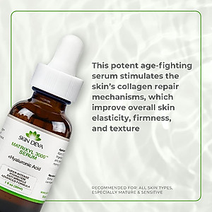 SKIN DEVA 1 fl oz Matrixyl 3000 with Hyaluronic Acid Serum Peptides Serum For Face Hydration with Hyaluronic Acid Stimulates Collagen Repair Mechanisms Lightweight Anti Aging Moisturizer
