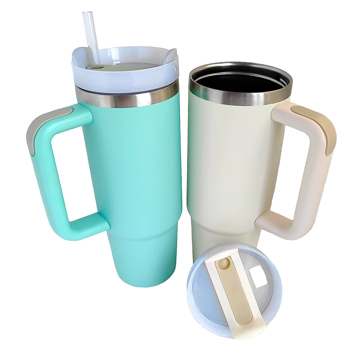 30 oz Tumbler with Handle and Straw Lid for Water, Double Wall Vacuum Sealed Stainless Steel Insulated Tumblers, Travel Cup for Hot and Cold Beverages, Travel Coffee Mug；