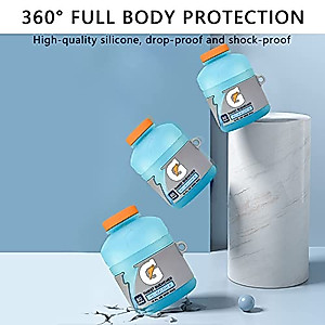 3 Pack Cute Airpods 1/2 Case Cover, Food Design Cool 3D Cartoon Funny Kawaii Case Silicone for Girls Boys, for Apple Airpod with Keychain [ Sports Water+Takis Potato Chips+Bubble Gum ]