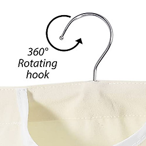 Canvas Clothespin Bag, Portable Reusable Oxford Cloth Hanging Storage Organizer, Laundry Clothes Pin Holder with an Extra-Large Hook for Hanging and Effortlessly Slidingwith