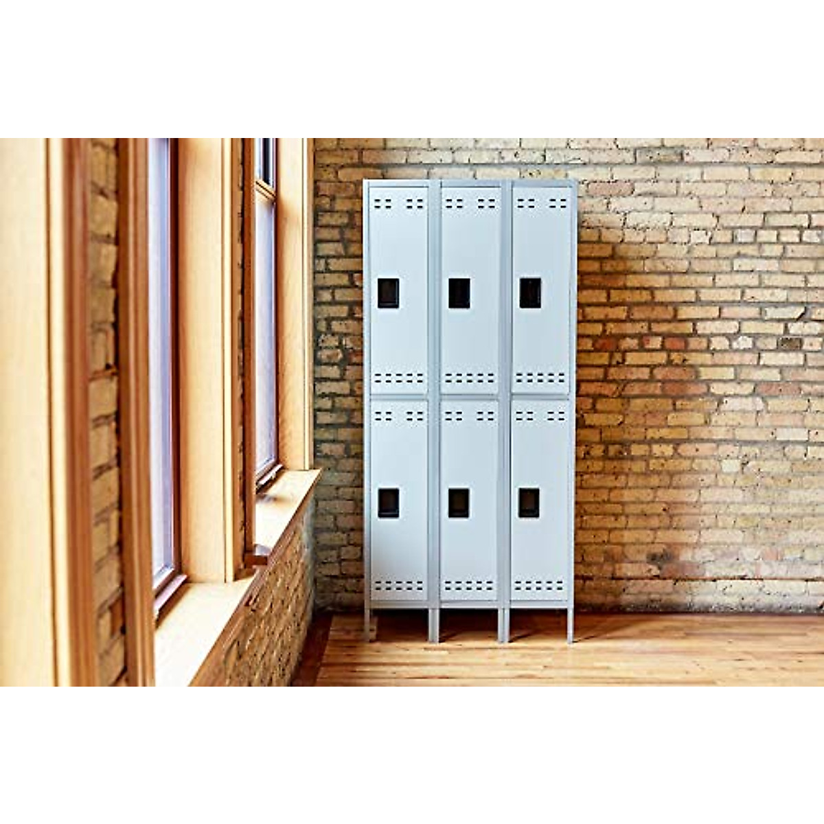 Safco Products Double Tier Locker, 3 Column, Gray