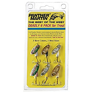 Panther Martin BW6 Best of The West Spinners Fishing Lure Kit - Assorted - Pack of 6